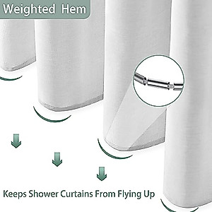 QOQIBU Green Plant Shower Curtain for Bathroom with 12 Hooks,Waterproofing Enhanced Shower Curtains with Eucalyptus Leaf Plant Pattern,Floral Shower Curtain Inspired by Nature for Decoratin-72 x72