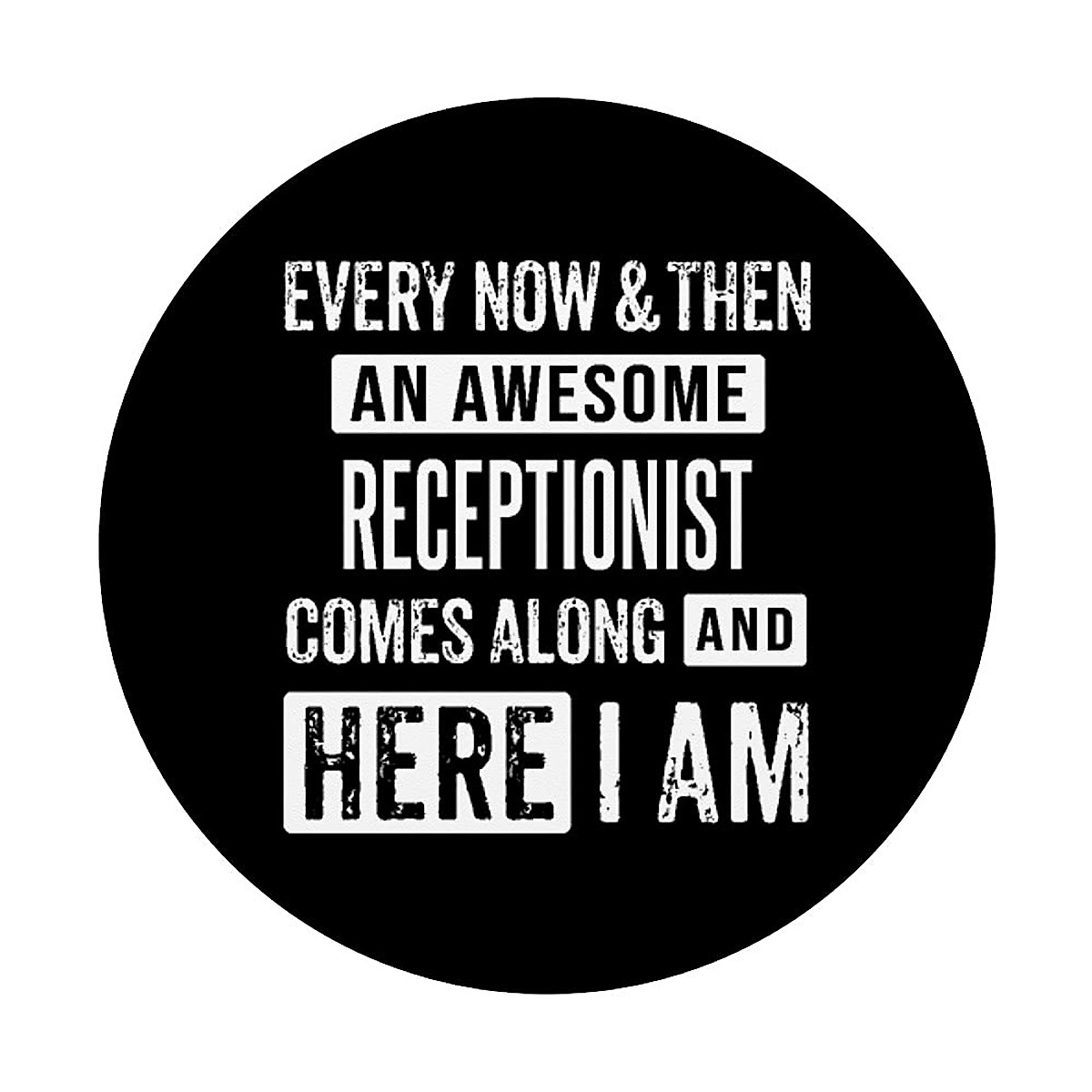 Sarcastic Front Desk Receptionist Assistant Funny Saying PopSockets Swappable PopGrip