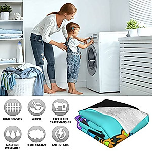 Soft Flannel Team K R E W Blanket Throw Blanket Suitable Ultra Soft Micro Fleece Blanket for Bed Sofa Car 80"x60"