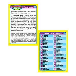 Super Duper Publications | Irregular Plurals Fun Deck Flash Cards | Educational Learning Resource for Children