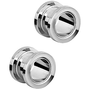 Forbidden Body Jewelry Set of 00G Surgical Steel Ear Gauges Screw Fit Tunnels, 00 Gauge Tunnel Plug Earrings