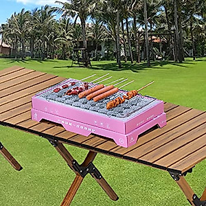 Gralara Barbecue Oven stoves Disposable Deck Gardens Picnic Grill Mesh Trekking Patio Firepit Dining Bars Garden#Portable BBQ charcoals Oven Grill , Large