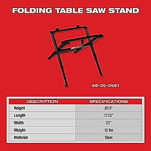 Milwaukee Electric Tools 48-08-0561 Folding Table Saw Stand