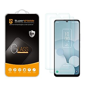 Supershieldz (2 Pack) Designed for TCL 40 XL / 40 T Tempered Glass Screen Protector, Anti Scratch, Bubble Free