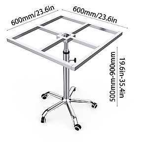 huyear Upgraded Movable Rotating Paint Rack with Wheels, Stable Lifting Spray Paint Rack Stainless Steel 360 Degrees Rotating Paint Stand for Spraying Door and Car Body