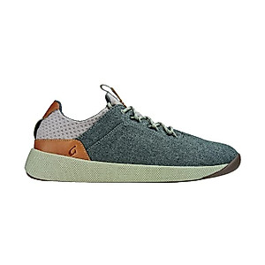 OLUKAI Nanea Li Men's Sneaker Shoes, Weather-Resistant & Breathable Canvas, Comfort Fit & Wet Grip Rubber Soles, Banyan/Mineral, 10.5