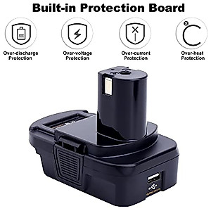 Biswaye Adapter Compatible with Dewalt 20V Battery to Replacement for Ryobi 18V ONE+ Battery, Adapter Compatible with Milwaukee M18 Battery to Replacement for Ryobi 18V ONE+ Battery P102 P189 P107