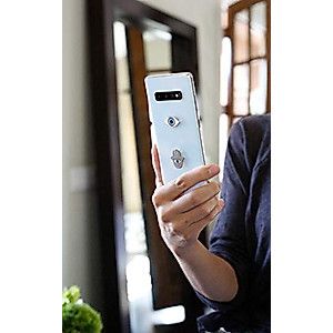 Metal Charm Stickers for Cell Phone Cases. Evil Eye and Hamsa Set of 2 Reusable & Removable Leaves No Residue. Universal Spiritual Symbols of Protection and Good Luck. (Evil Eye and Hamsa Hand.)