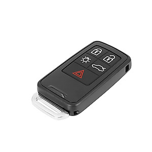 X AUTOHAUX Car Keyless Remote Key Fob Shell Case PG788A for Volvo XC60 2010-2013 5 Key Button Black