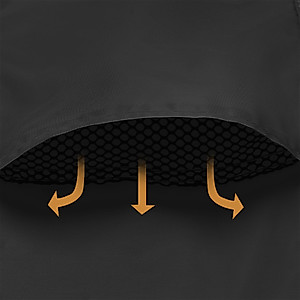 STEECA Patio Deck Box Cover Waterproof Outdoor Rectangular Storage Bench Cover 52L x 28W x 26H inch, Black