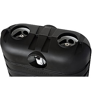 Flame King Dual 20LB LP Propane Tank Light Plastic Heavy Duty Cover for RV, Travel Trailer, Camper - Black