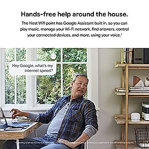 Google - Nest WiFi - WiFi Router Add On Access Point, Snow (Renewed)