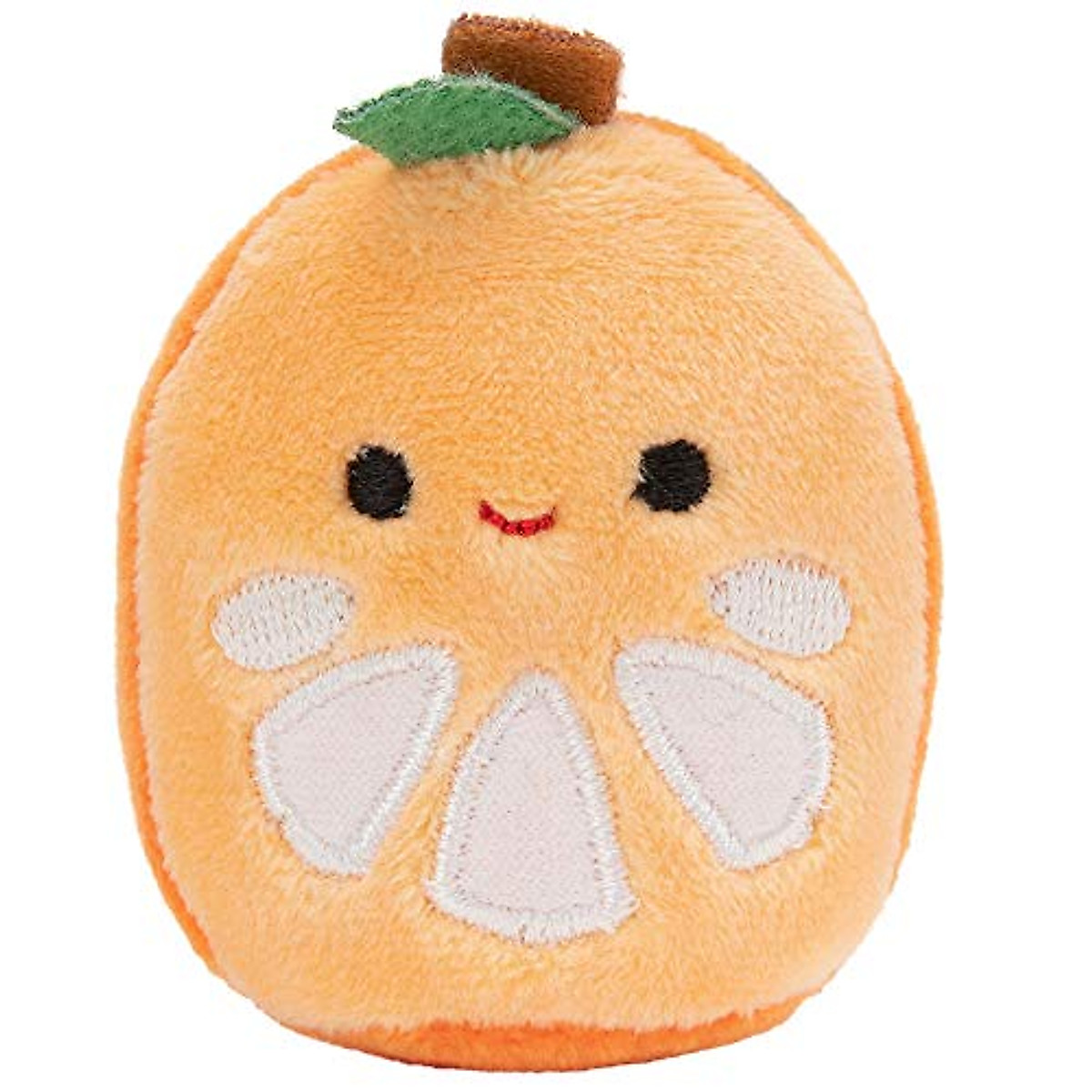 Squishville by Squishmallows Mini Plush Fruit Squad, Six 2" Soft Minimallow Plush, Irresistibly Colorful Fruits, Mini Peach, Pineapple, and Watermelon
