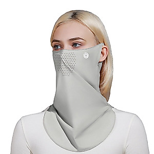 TOPORTY Women Sunscreen Mask Breathable Ice Silk Veil UV Protection Face Neck Cover for Summer Outdoor Sports