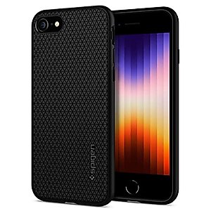 Spigen Liquid Air Armor Designed for iPhone SE 2020 Case/Designed for iPhone 8 Case (2017) / Designed for iPhone 7 Case (2016) - Black