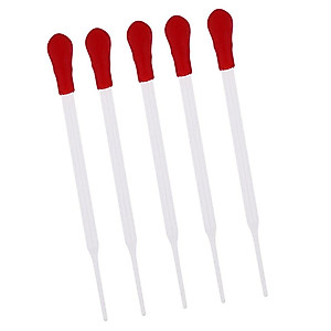 SDENSHI 5Pcs Glass Droppers Pipettes Dropping Pipettes Liquid Pipettors with Cap
