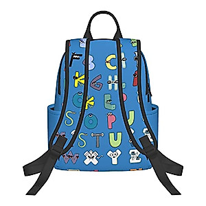 ILVTYAN Alphabet Lore Backpack, Casual Backpacks Cartoon Backpack Laptop Bags Travel Backpack Large Capacity Men Women