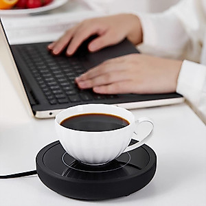 DOPUDO Mug Warmer, Coffee Mug Warmer with 3 Temperature Settings, Electric Coffee Cup Heater Warmer for Desk Auto Shut Off, Portable Coffee Mug Warmer for Coffee, Tea, Milk, Coffee Lover Gift