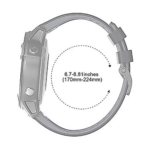 NotoCity Compatible with Fenix 6 Pro Watch Band for Fenix 6/Fenix 5/Fenix 5 Plus/Fenix 7/Forerunner 935/Forerunner 945/Approach S60/Quatix 5(Black-grey)
