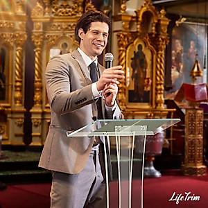 Acrylic Podium Stand Portable Pulpits for Churches Clear Podium Lectern Shtender Hostess Stand Presentation Events Teacher Podium for Classroom Church Pulpit Transparent Modern Lecterns & Podiums