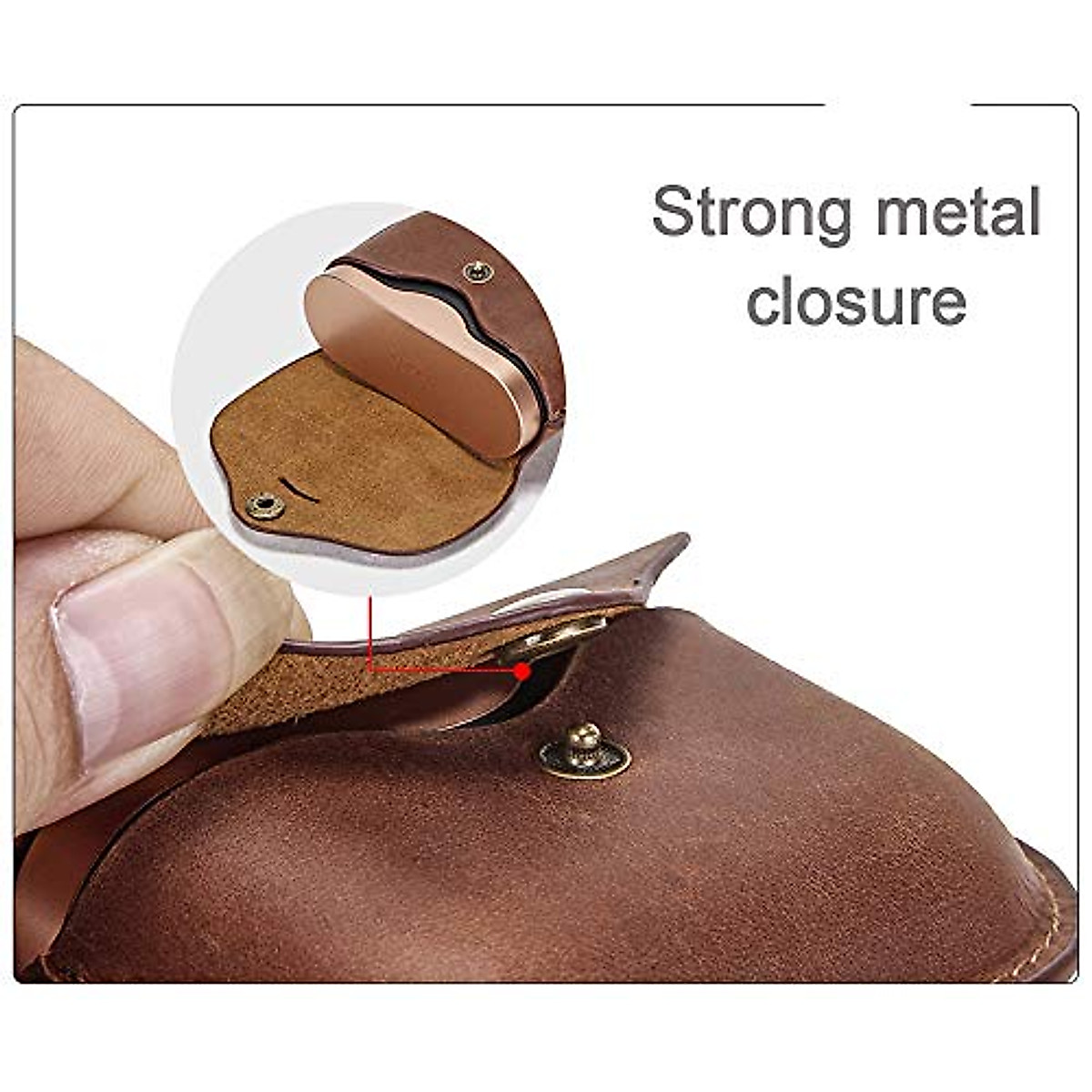 for wf-1000xm3 Case, Personalized wf-1000xm3 Leather case with Carabiner, Genuine Leather Protective Case Cover Shockproof for Sony WF-1000xm3 Case Wireless Charging Case (Blank, Brown)