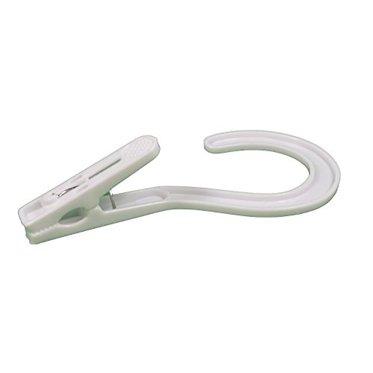 Symak Set of 5 Laundry Hooks Clothes Hanger Clips White Plastic Home Aide K2105