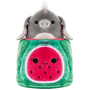 Squishville by Original Squishmallows - Four 2-Inch Squishmallows Plush and Bug-Mobiles Vehicles - Toys for Kids