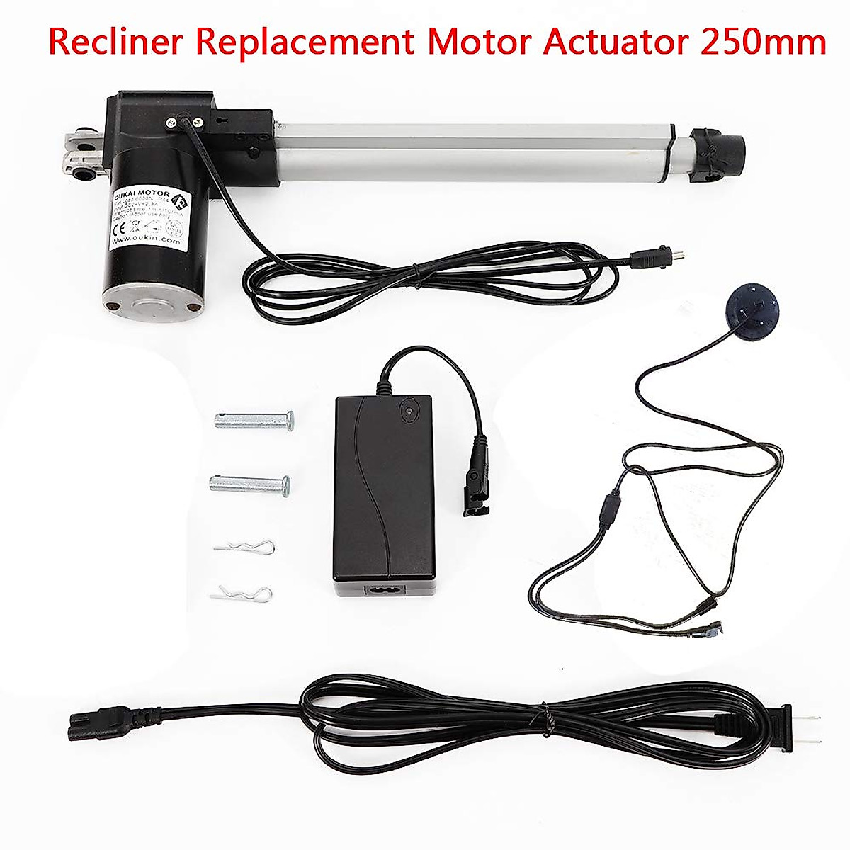 LEYSRIS 24VDC Electric Recliner Motor Replacement Kit, 1000 N Push 1000 N Pull 250mm Recliner Motor Linear Actuator for Recliner Lift Chair Linear Actuator Motor
