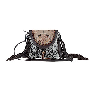 Myra Bag Monochromatic Speckles Leather & Hairon Bag S-3808