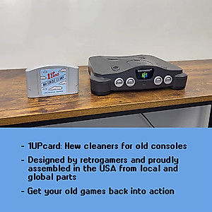 1UPcard Video Game Console Cleaner Compatible With Nintendo 64 (N64)