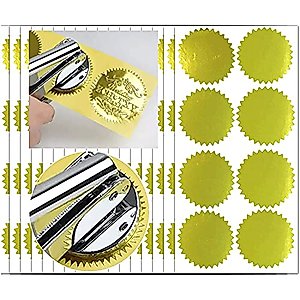 Christmas Gold Embossed Stickers Envelope Seals for Wedding Invitations 1 3/4" - Christmas Metallic Foil Package Envelope Certificate Wafer Seals for Party Favors, Packages, Greeting Cards 200 Pcs