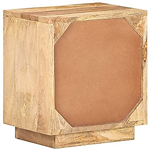 YAFF Bedside Cabinet 15.7"x11.8"x17.7" Solid Mango Wood