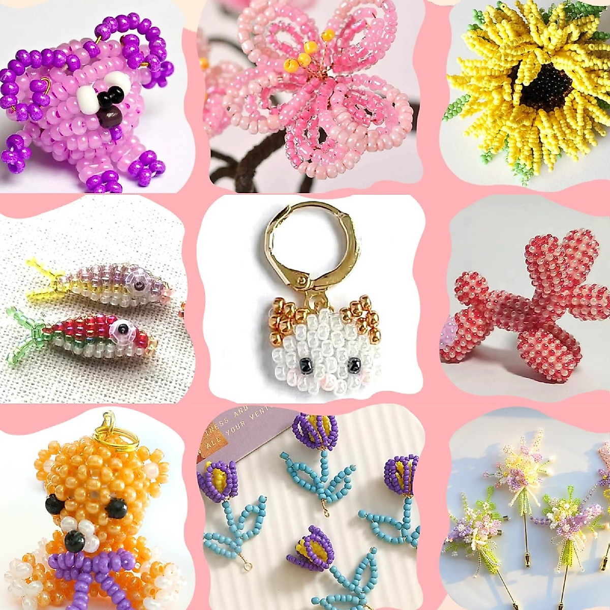 Ghguole 168 Colors 68000pcs 2mm Glass Seed Beads for Jewelry Making Kit, Small Beads Bracelet Making Kit, Tiny Beads Necklace Making Kit with Letter Evil Eye Beads & Charms Pendants, DIY, Art