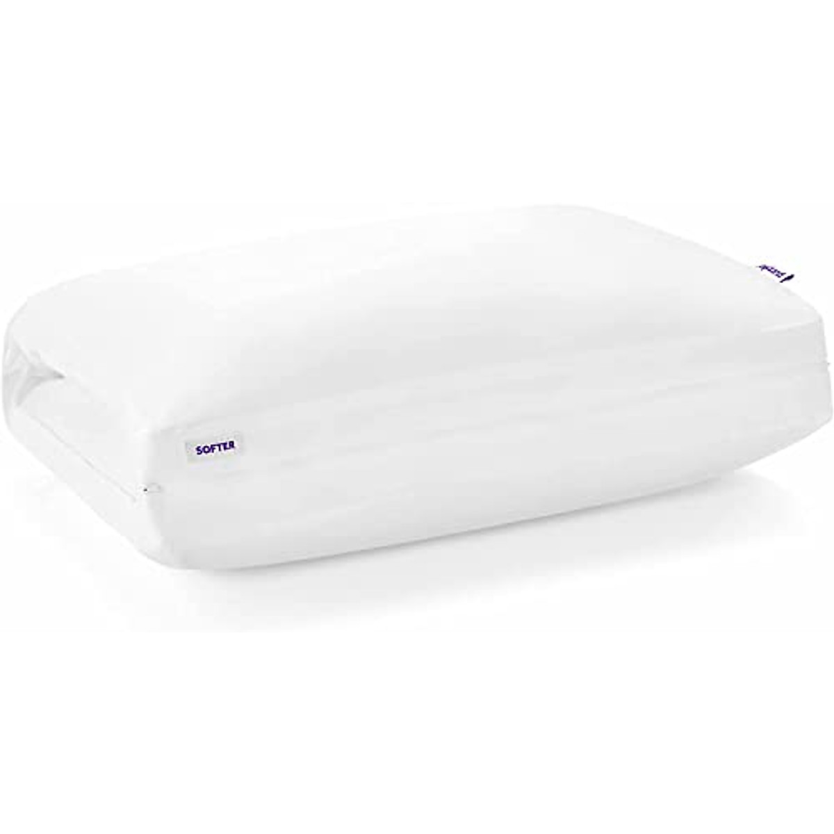 Purple TwinCloud Down Alternative Pillow | Adjustable Support for Soft or Firm Support, Perfect Side Sleeper Pillow, White, King