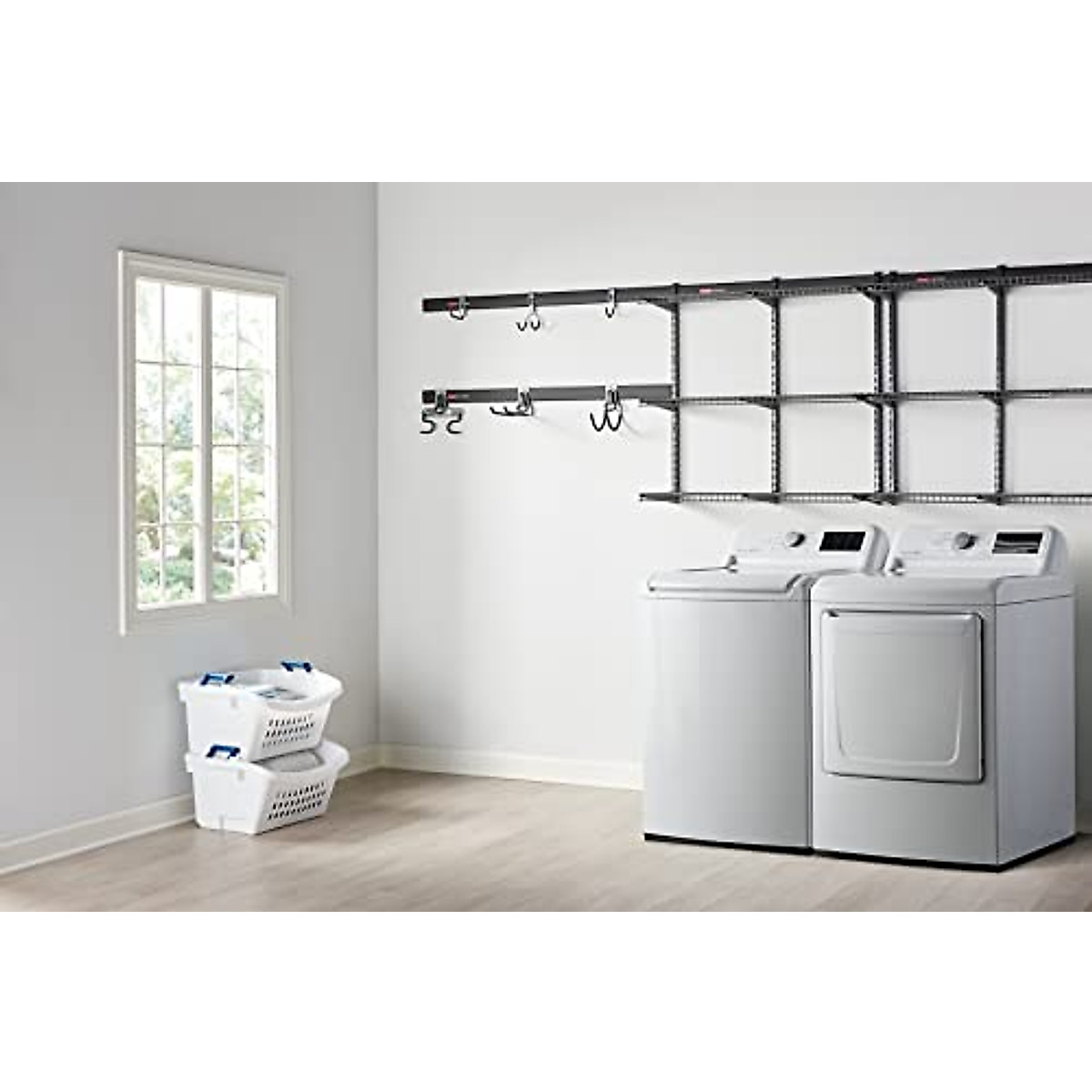 Rubbermaid FastTrack Utility Hook, Garage Organization Wall Hanger, Tool Hanger, Wall Mount and Heavy Duty Tool Hanger, Black