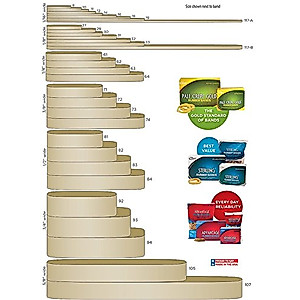 Alliance Rubber 27405 Advantage Rubber Bands Size #117B, 1 lb Box Contains Approx. 200 Bands (7" x 1/8", Natural Crepe) , Beige