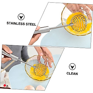 SHOWERORO Stainless Steel Beater Whisk Hand-held for Cooking Whisk for Sauce Beverage Non Design
