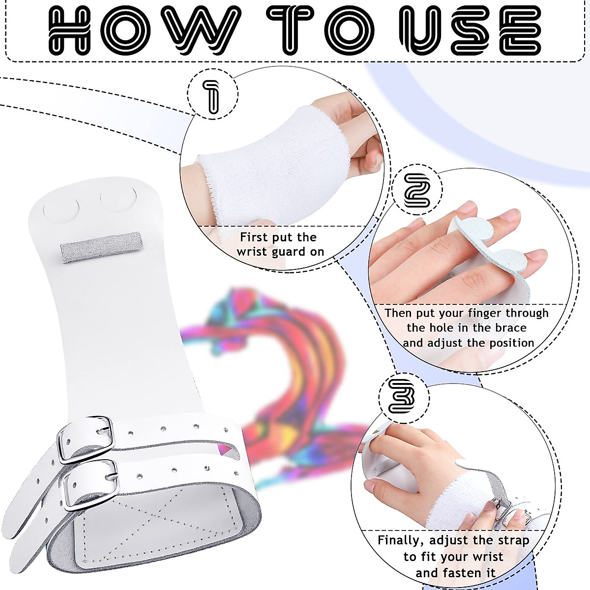 Genuine Leather Gymnastics Grips Wristbands Sets Double Buckle Athletic Gymnastics Hand Grips for Woman Youth Bar Grips Palm Protection and Wrist Support Sports for Weightlifting Tennis and Exercise