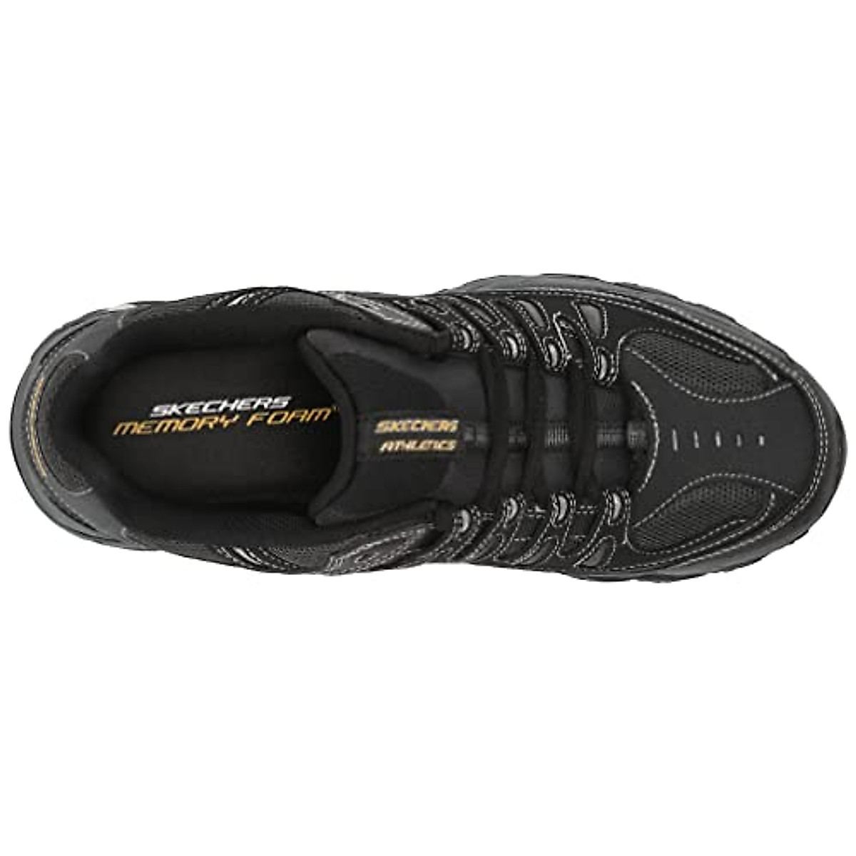 Skechers mens Afterburn M. Fit fashion sneakers, Black, 10 X-Wide US