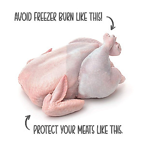 Poultry (Turkey) Shrink Bags 16"x28" Zip Ties and Labels, BPA/BPS Free, 3MIL, MADE IN USA (50)