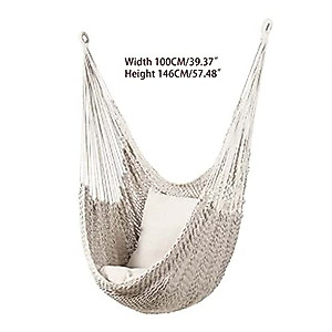 Hammock Chair Porch for Seat Woven Hanging Rope String Netted Swing Outdoor Indoor Garden Furniture for Yard Bedroo