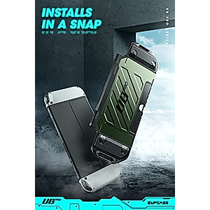 SUPCASE Unicorn Beetle Pro Series Case for Nintendo Switch OLED Model (2021), Dockable Rugged Protective Case Compatible with Nintendo Switch Console (Guldan)