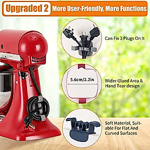Cord Organizer for Appliances, 10 Pack Upgraded Cord Keeper, Appliance Cord Winder Cord Wrapper Cord Holder Organizer Stick On Mixer, Blender, Coffee-Maker, Toaster, Pressure-Cooker and Air-Fryer