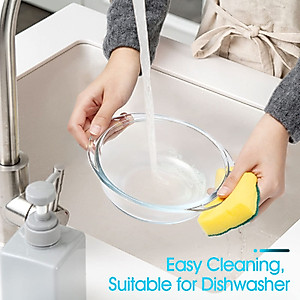 Mini-0.5 Liter Glass Casserole Dish With Glass Lid, Round Oven Safe Glass Bakeware with Handles, Microwave Oven Safe Glass Bowl with Lid