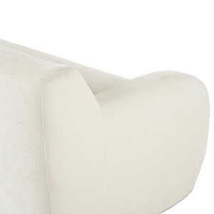 81.5'' Minimalist Curved Upholstered Sofa, Modern 3-Seat Modular Casual Sofa, Polyester Upholstered Couch for Living Room, Bedroom and Apartments (Beige-188J)