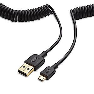 Cable Matters 2-Pack Coiled USB Cable (Coiled Micro USB to USB 2.0) 2-4 Feet