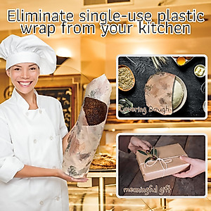 XL Beeswax Wraps 18.5x21.5" - Reusable Organic Bee Wax Bags for Food Storage, Bread, Sandwich, Sourdough, Eco-Friendly Wrapping Paper, Kitchen Container Covers, Sustainable Plastic-Free Cloth