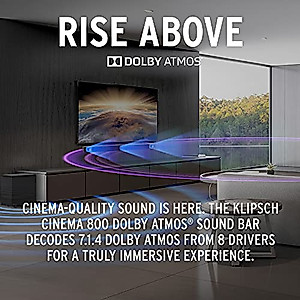 SAMSUNG QN85Q80BAFXZA 85" 4K Ultra HD Smart TV with a Klipsch CINEMA-800 3.1 Dolby Atmos Soundbar with 10" Wireless Subwoofer (2022)