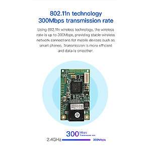 VONETS WiFi Module/Wireless Ethernet Bridge/Repeater/Mini Router/2.4GHz Hotspot Signal Booster/Extender/Amplifier AP 2 RJ45 Ports, USB/DC Powered for DIY Industrial Engineering Network Devices VM300-L