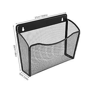 GETAJGHSD Wall Storage Hanging Basket Wire Baskets for Plants Pantry Organizer Baskets Router Bracket Grid Panel Hanging Basket Wall Router Holder Wire Storage Baskets Router Rack Black Iron